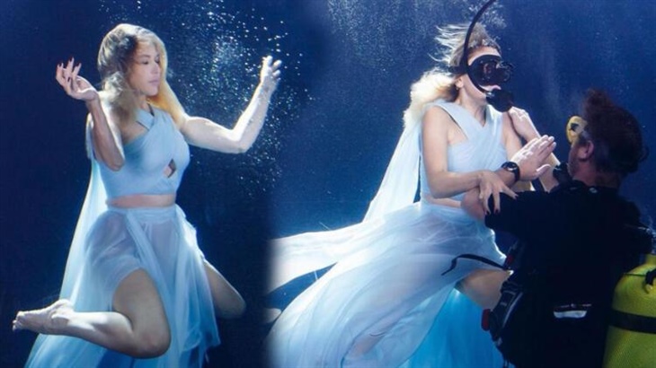 HADİSE ELBİSEYLE HAVUZA DALDI | Gazete Magazin